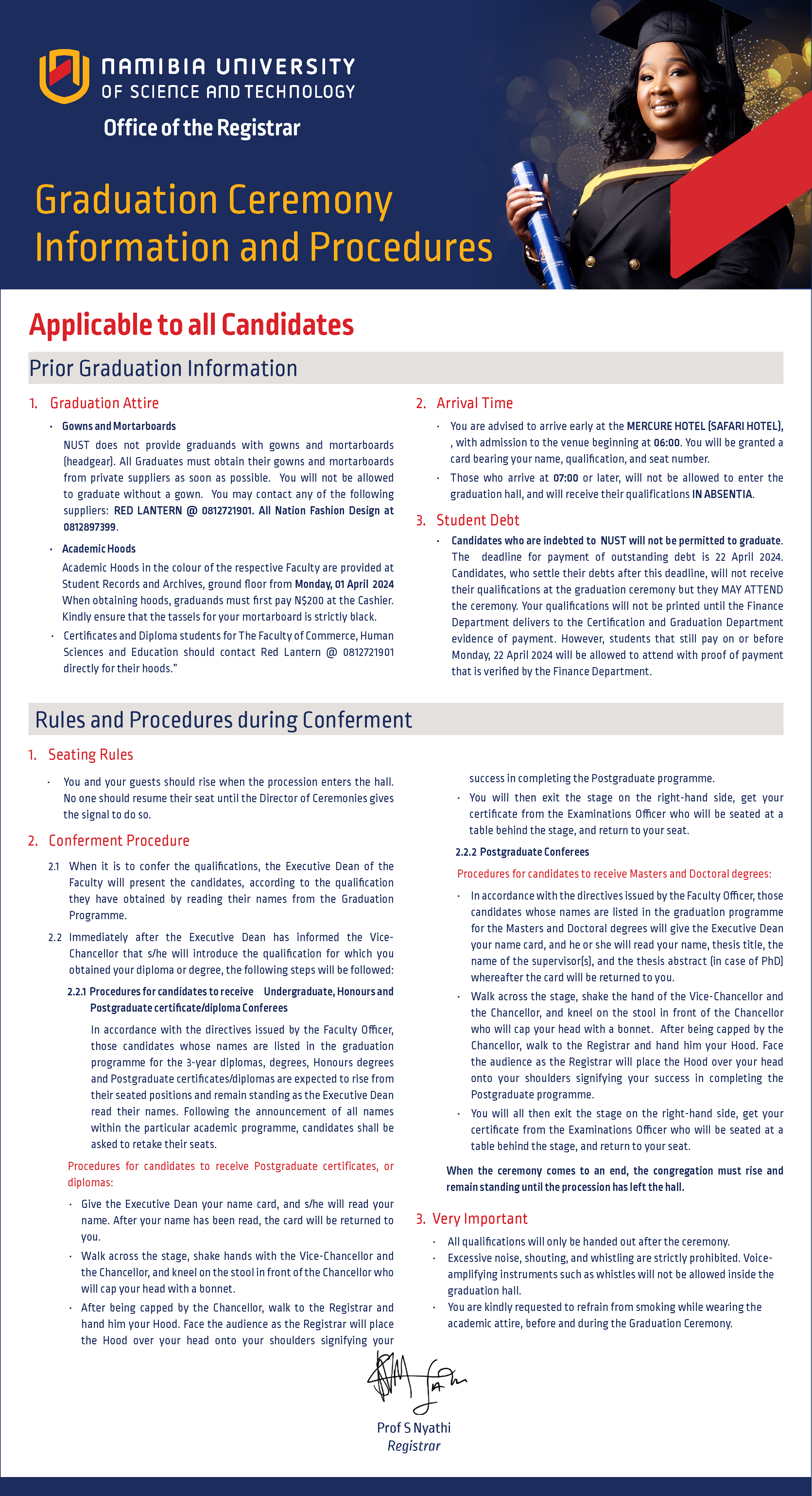 #nustgraduation2024 #graduation2024 #graduationcountdown | NUST Namibia